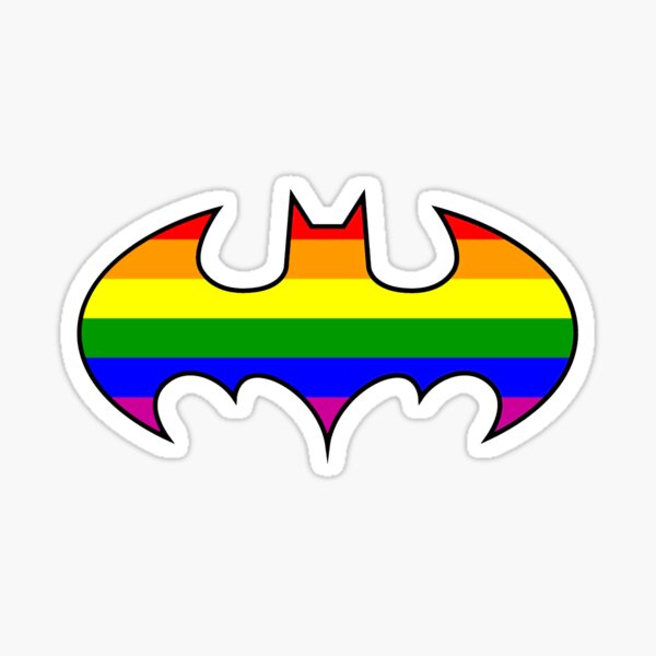 "Gay Batsy Logo" Sticker for Sale by ElisWish | Redbubble