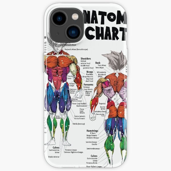 "Goku Muscle Chart - Anatomy Diagram - Anime Gym Motivational" iPhone ...