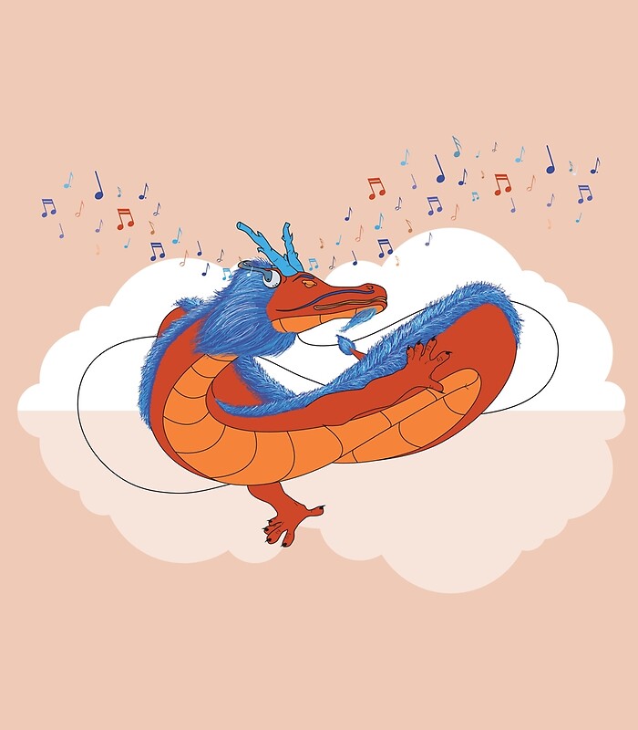 "Dancing Dragon" by slightlyartsy | Redbubble