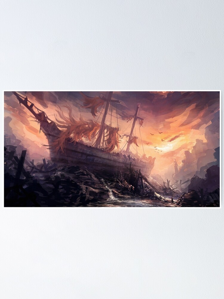 "Stranded ship" Poster by JapanHeavenArt | Redbubble