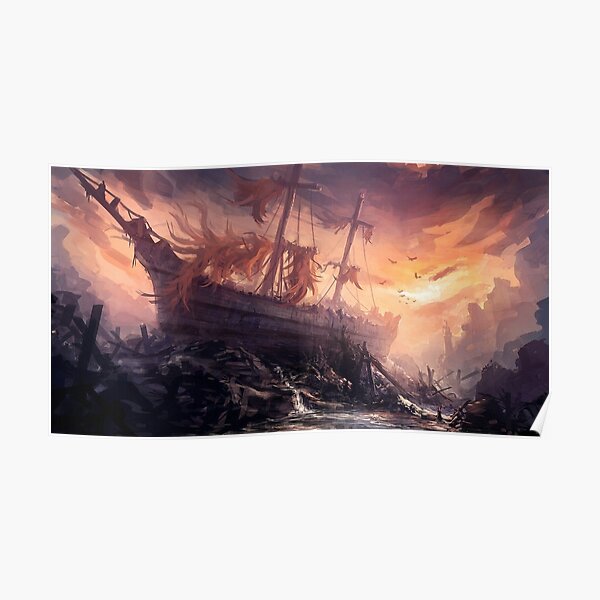"Stranded ship" Poster by JapanHeavenArt | Redbubble