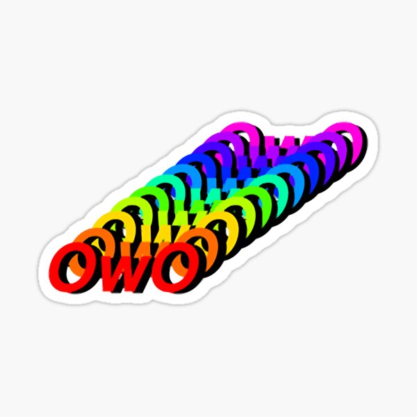 "OwO RAINBOW Copy of Lua " Sticker for Sale by Mythimorph | Redbubble