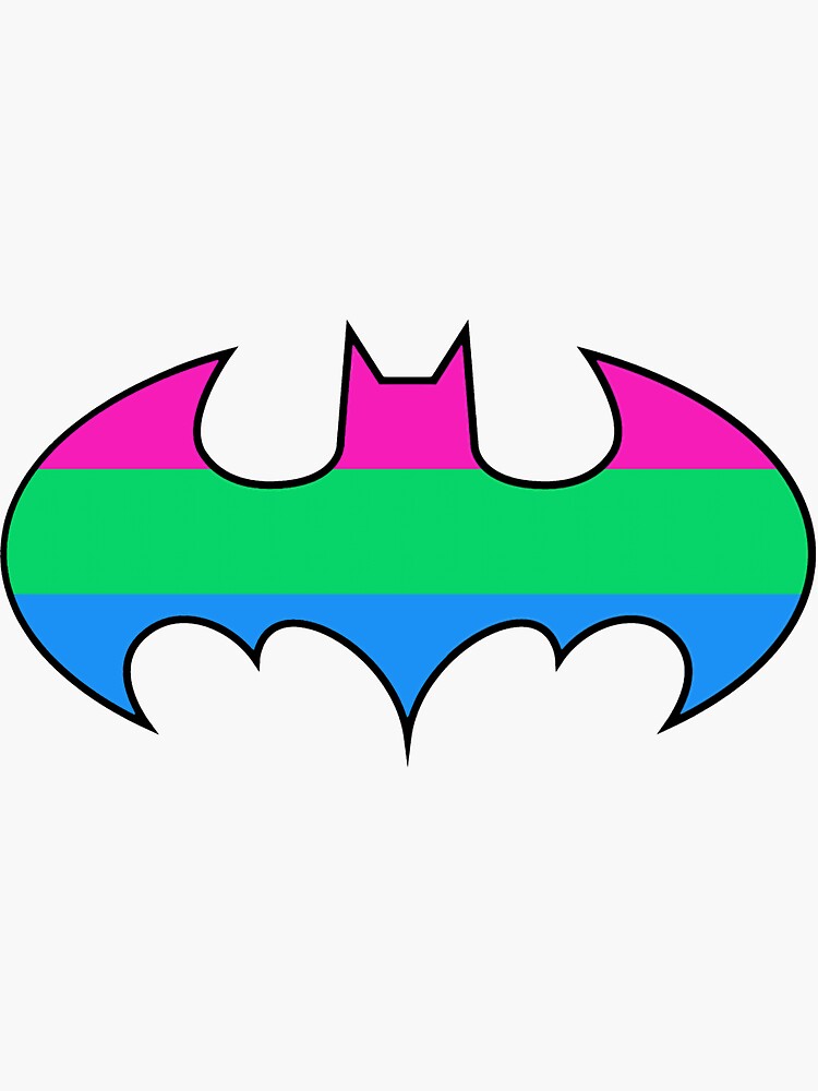"Polysexual Batsy Logo" Sticker for Sale by ElisWish | Redbubble