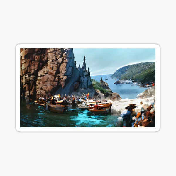 "Ships docking" Sticker for Sale by fizzribbit | Redbubble