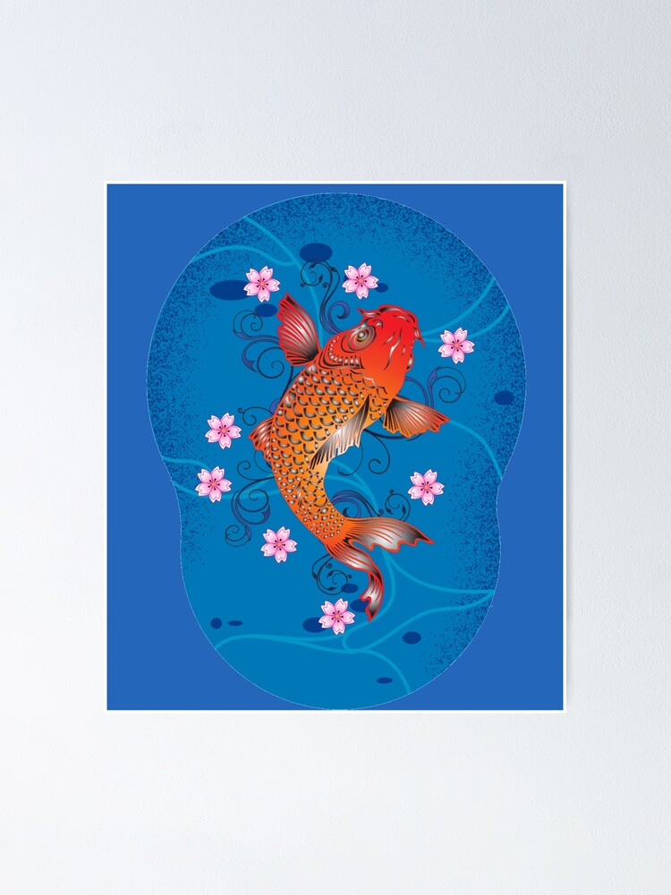 "Koi fish pond" Poster for Sale by hedoniism-shop | Redbubble