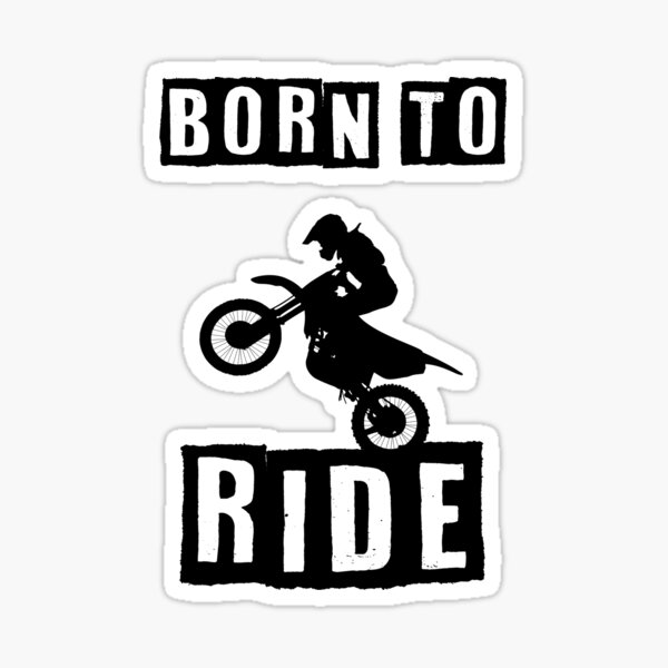 "motorcycle riding shirt summer badass born to ride" Sticker for Sale ...