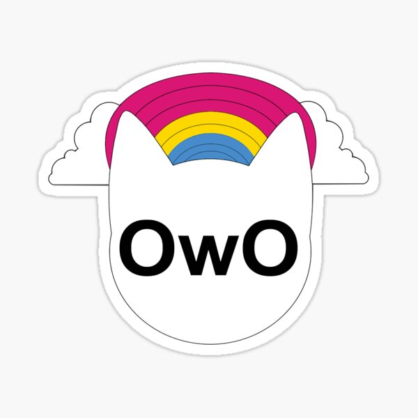 "OwO Furry Pan Pride" Sticker for Sale by TheErrant | Redbubble