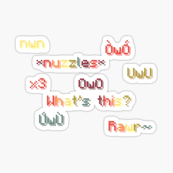"OwO UwU Minecraft Pack " Sticker for Sale by TheErrant | Redbubble