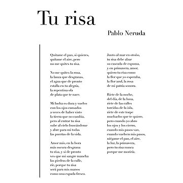 "Tu risa de Pablo Neruda" Postcard for Sale by wisemagpie | Redbubble