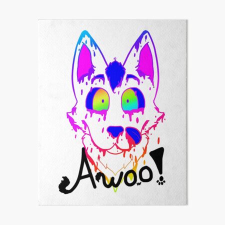 "Rainbow Furry Awoo " Art Board Print for Sale by TheErrant | Redbubble