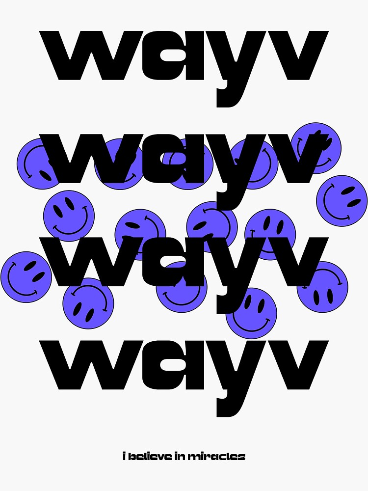 "wayv logo in black" Sticker for Sale by clementinepeels | Redbubble