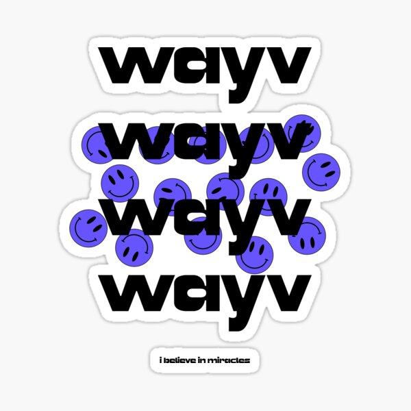 "wayv logo in black" Sticker for Sale by clementinepeels | Redbubble