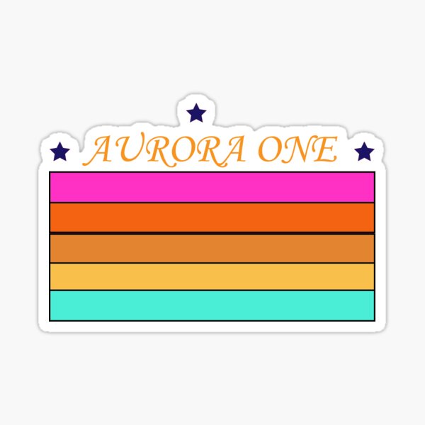 "aurora one" Sticker for Sale by storBM51 | Redbubble