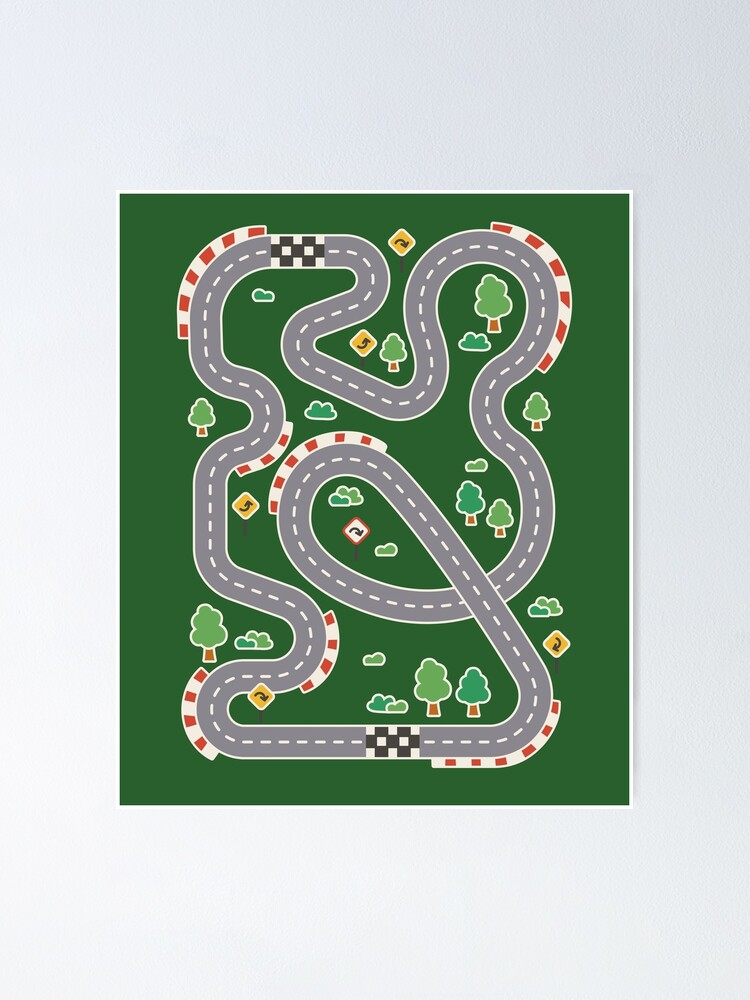"Children's racetrack" Poster for Sale by DerSenat | Redbubble