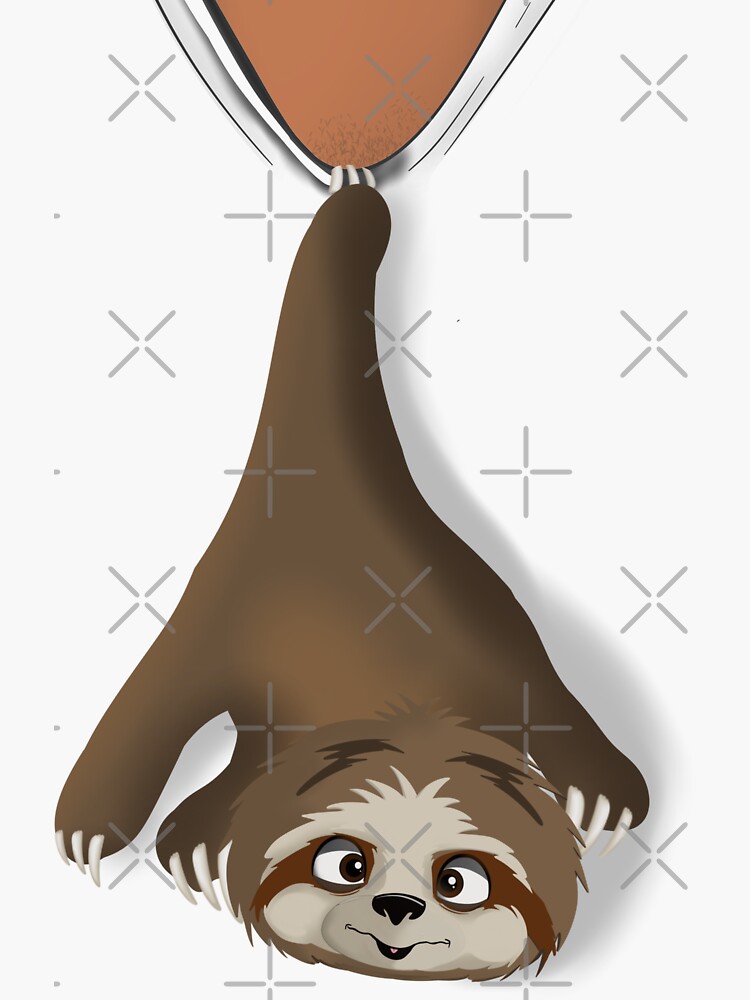 "Cute Falling sloth baby 10" Sticker for Sale by TipTopTapo | Redbubble