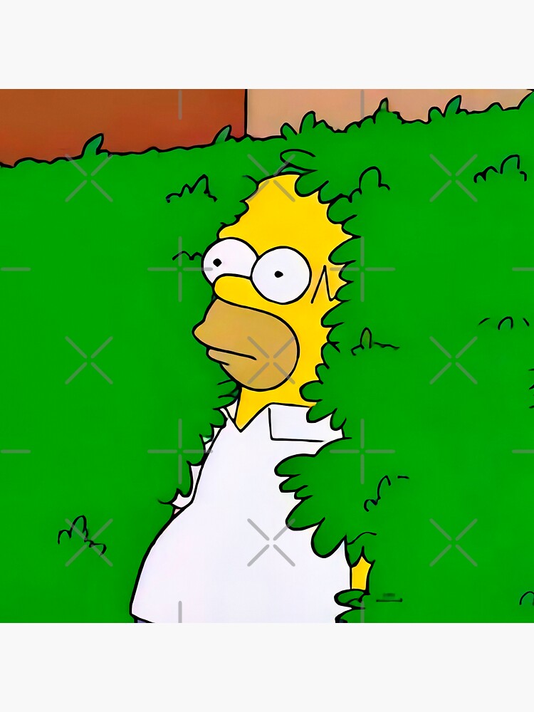 "Homer in the Bushes Meme" Sticker for Sale by catoro | Redbubble