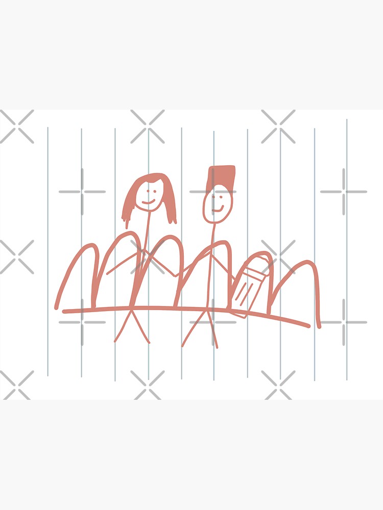 "Stranger Things Season 4 (Max and Lucas Notepad Drawing) " Sticker for ...