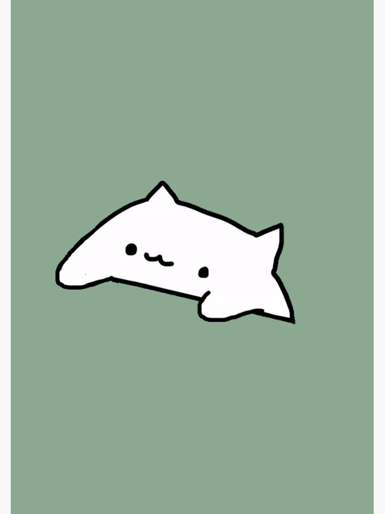 "Cute sage green bongo cat" Poster for Sale by sunii-berry | Redbubble