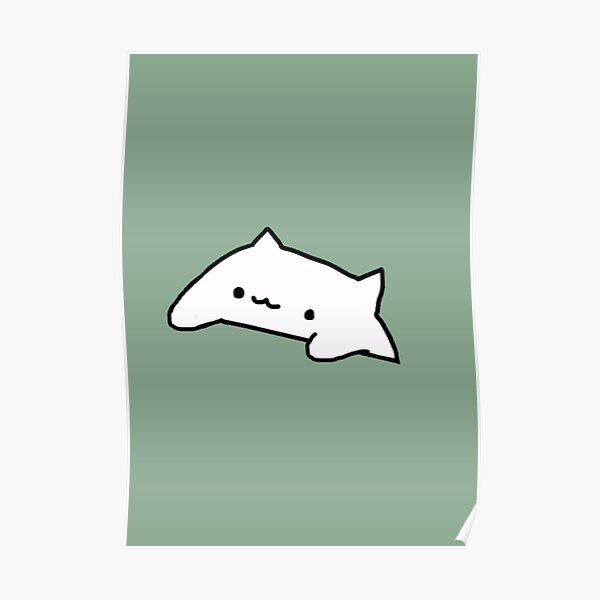 "Cute sage green bongo cat" Poster for Sale by sunii-berry | Redbubble