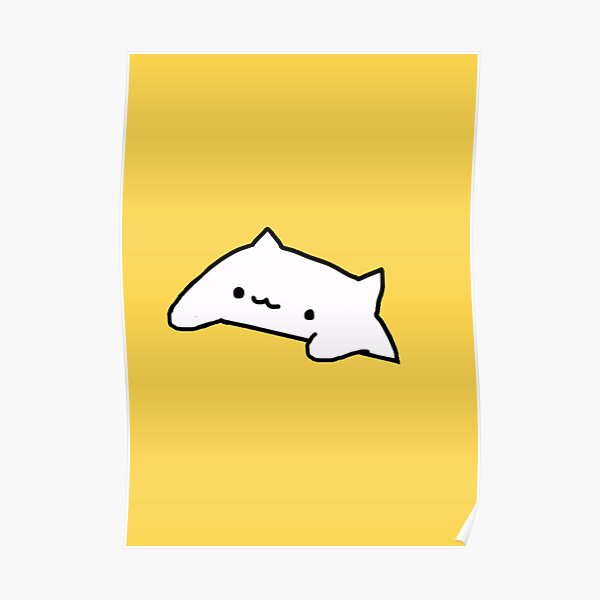 "Cute yellow bongo cat" Poster for Sale by sunii-berry | Redbubble