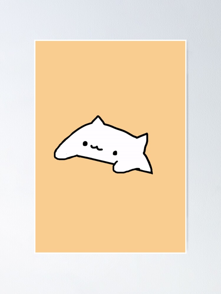"Cute pastel yellow bongo cat" Poster for Sale by sunii-berry | Redbubble