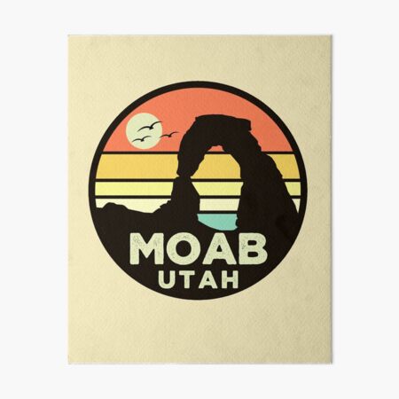 "Moab Utah Arch Vintage Sunset Travel" Art Board Print for Sale by ...