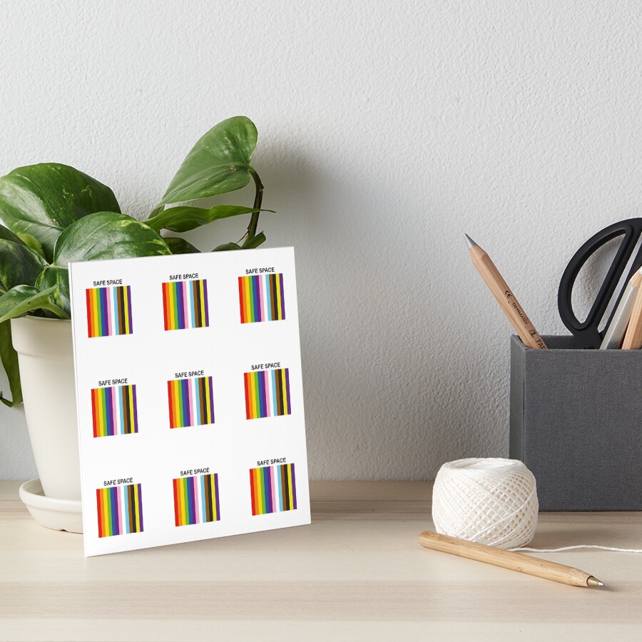 "Inclusive Pride Flag Safe Space Sticker Pack - Set of 9" Art Board ...