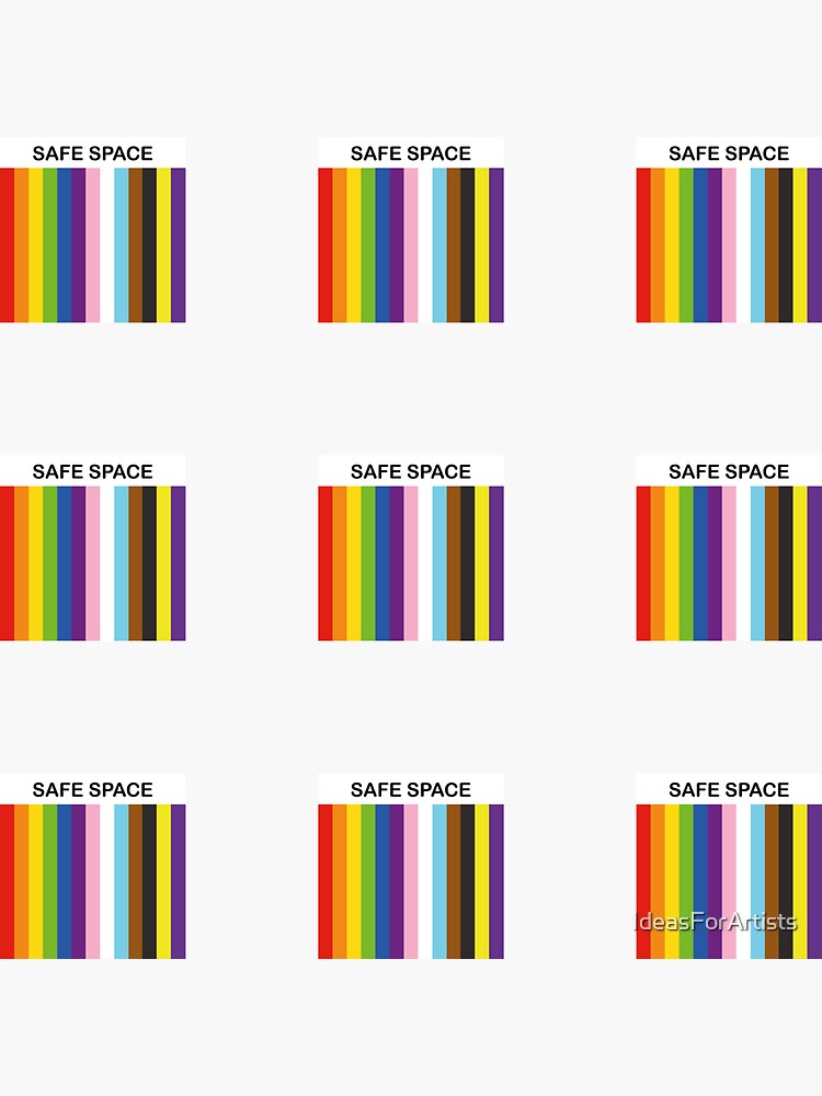 "Inclusive Pride Flag Safe Space Sticker Pack - Set of 9" Sticker for ...