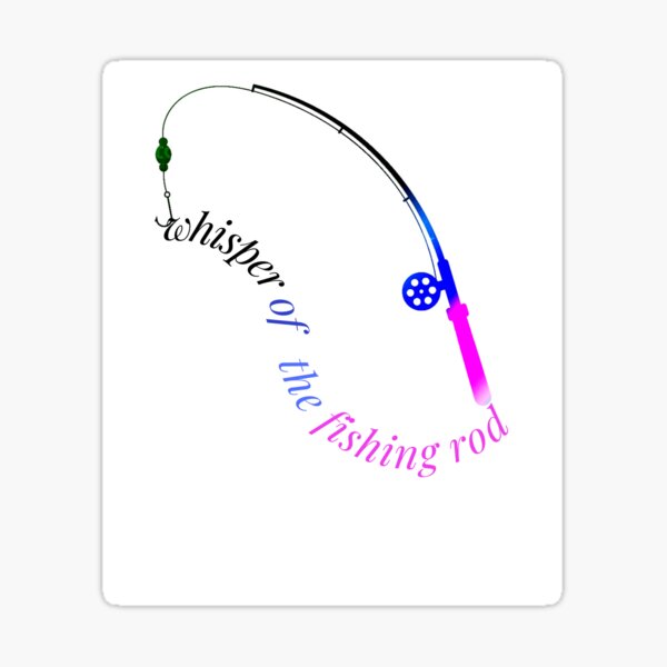 "fishing rod" Sticker for Sale by LIAFART | Redbubble
