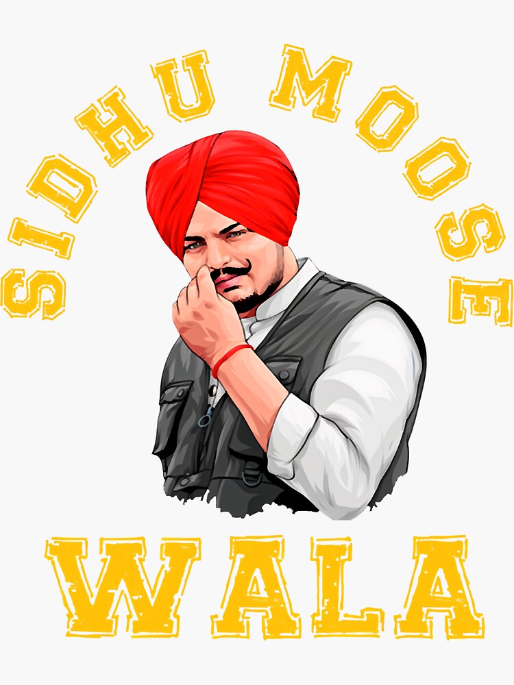 "Sidhu moose wala" Sticker for Sale by Garmaramas | Redbubble