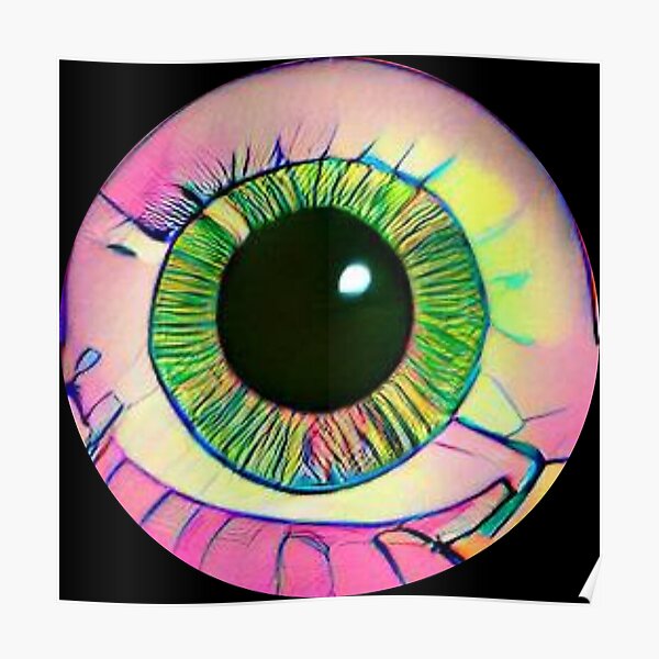 "Trippy Eyeball" Poster for Sale by Shiablue | Redbubble