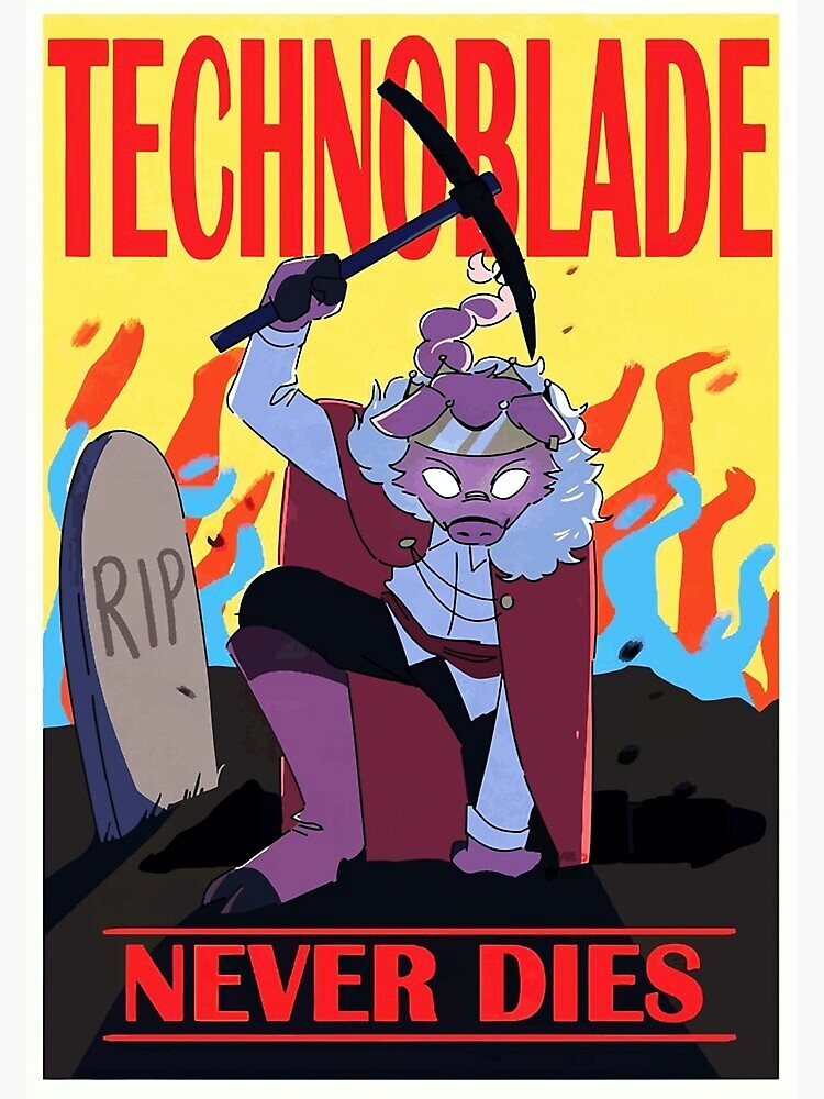 "technoblade never dies games" Poster for Sale by abnercer354 | Redbubble