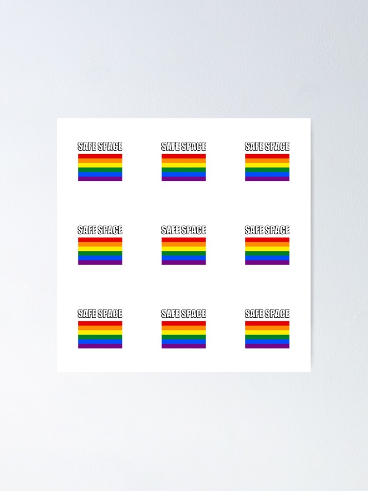 "LGBTQIA SAFE SPACE rainbow flag sticker packs - pride packs" Poster ...