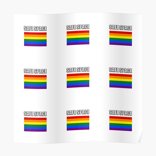 "LGBTQIA SAFE SPACE rainbow flag sticker packs - pride packs" Poster ...