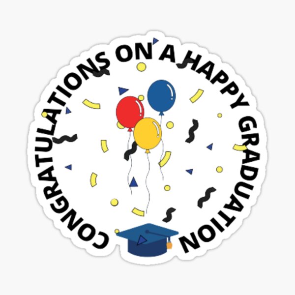 "Happy graduation" Sticker for Sale by Ghizlana | Redbubble