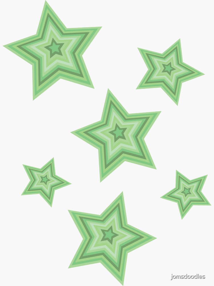"Sage Green Stars" Sticker for Sale by jomsdoodles | Redbubble