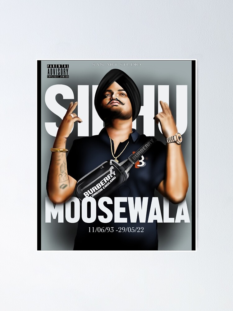 "Sidhu Moosewala " Poster for Sale by Garmaramas | Redbubble
