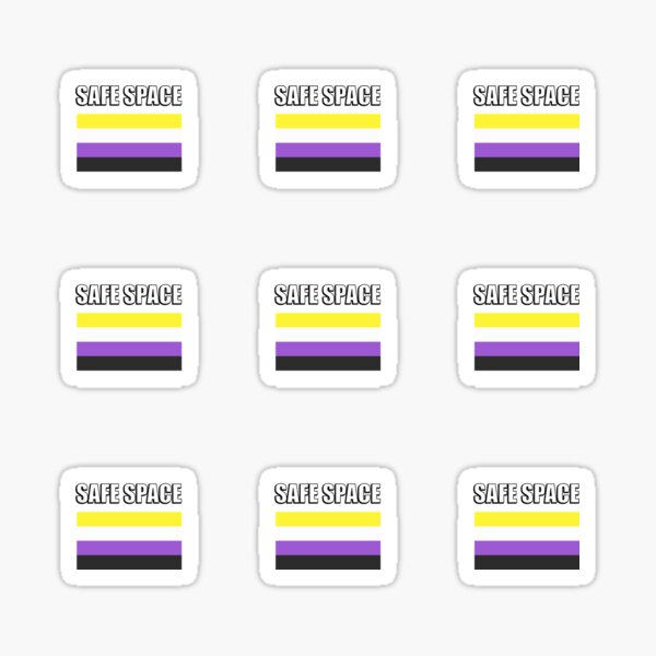 "Non Binary Safe Space sticker pack set of 9 NB pride flags - pride packs" Sticker for Sale by ...
