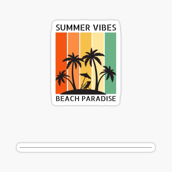 "BEACH PARADISE" Sticker for Sale by Beach-Designs | Redbubble