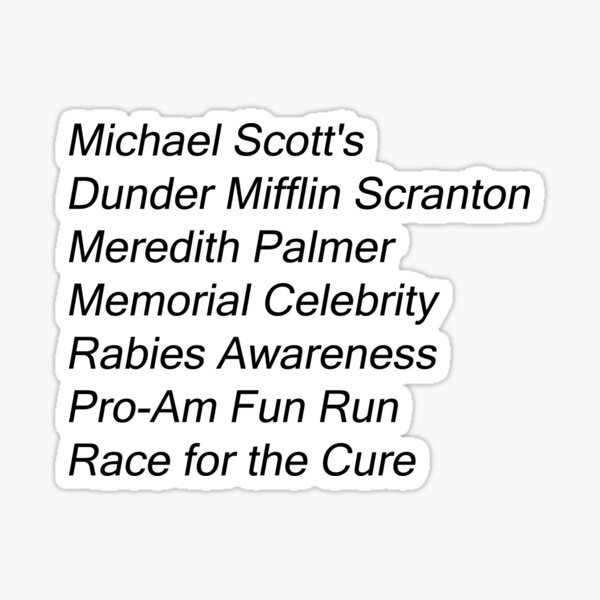 "Michael Scott's Dunder Mifflin Scranton Meredith Palmer Memorial ...