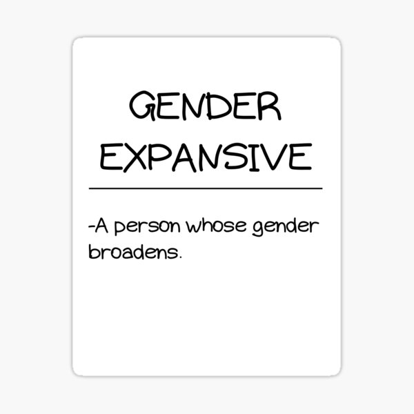 "gender expansive gender definition " Sticker for Sale by knezlazar ...