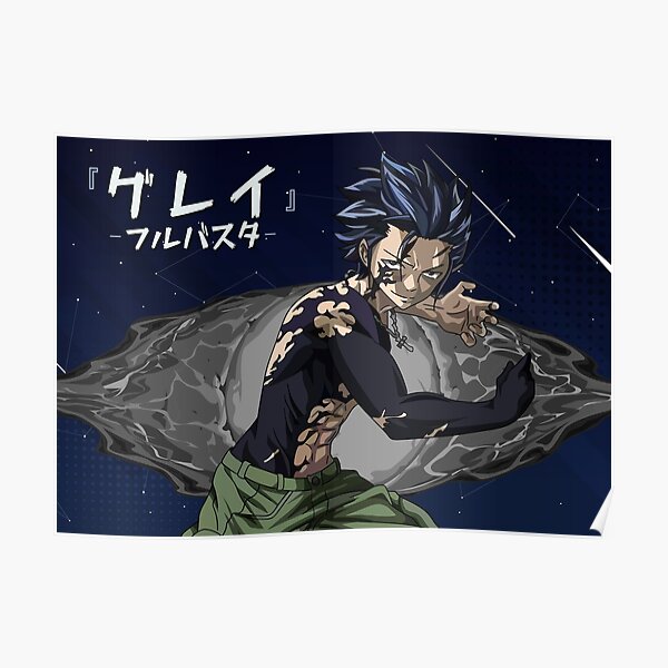 "Gray Fullbuster Devil Rage Skyness | Fairy Tail" Poster for Sale by ...
