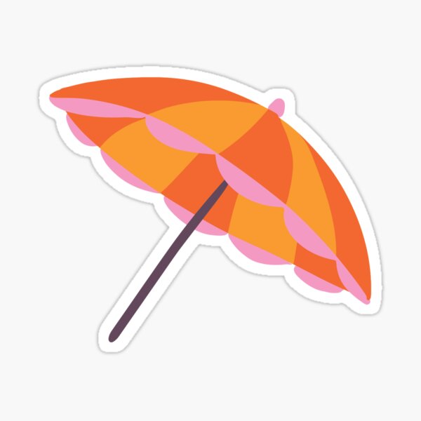 "Summer Beach Umbrella" Sticker for Sale by Majestic7Shop | Redbubble