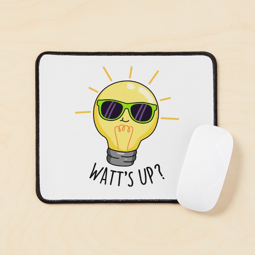 "Watts Up Funny Light Bulb Puns " Sticker for Sale by punnybone | Redbubble