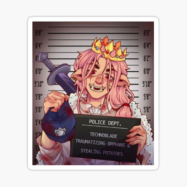 "Technoblade" Sticker for Sale by Asshshop | Redbubble