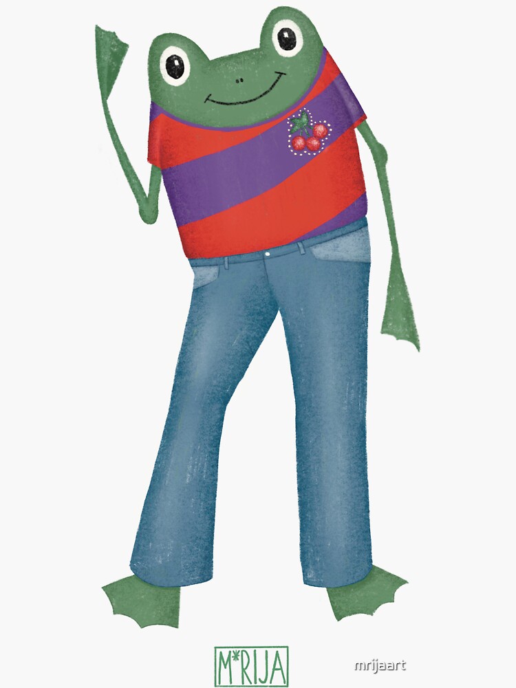 "Manchester Frog 1" Sticker for Sale by mrijaart | Redbubble