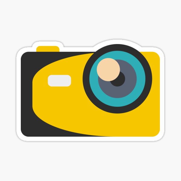"Colorful Compact Camera" Sticker for Sale by mementomagazine | Redbubble