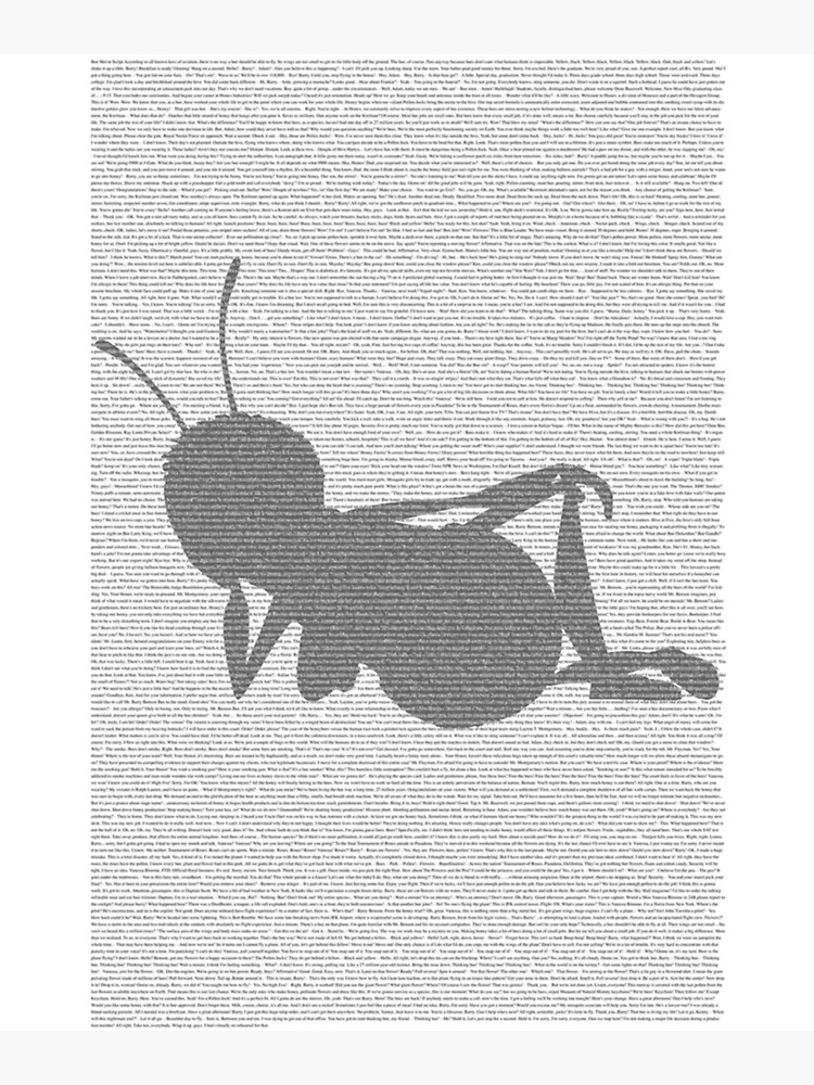 "Bee movie script barry benson sleeping silhouette " Poster for Sale by ...