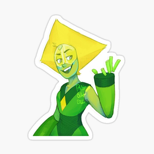 "Peridot with Limb Enhancers " Sticker for Sale by FroggBugg | Redbubble