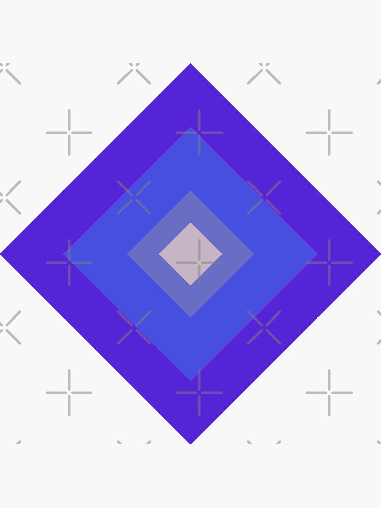 "Multi Blue Diamond" Sticker for Sale by RetroCave | Redbubble